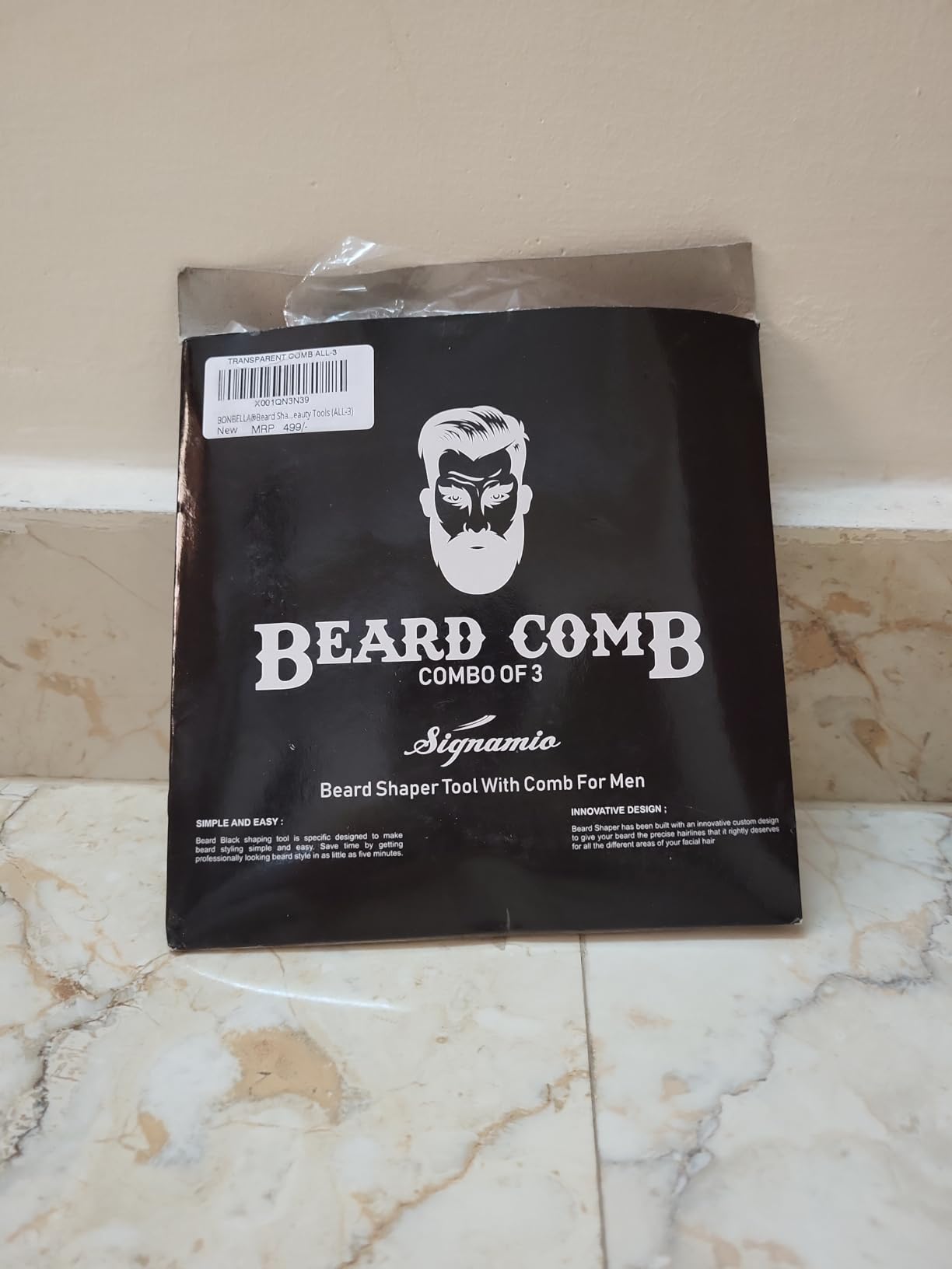 BONBELLA®Beard Shaper Tool Comb Shaving Shaped Comb For Men, Home And ...