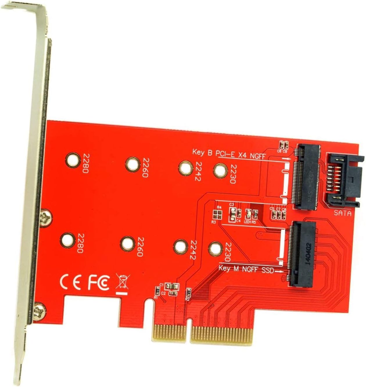 Amazon.com: LWS Dual M.2 PCIE Adapter for sata, Desktop pci-e to m. 2 ...