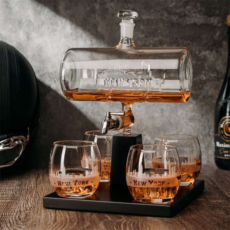 For Home Bar Decanter Sets Perfect Serve Whiskey Decanter Set 3pc By