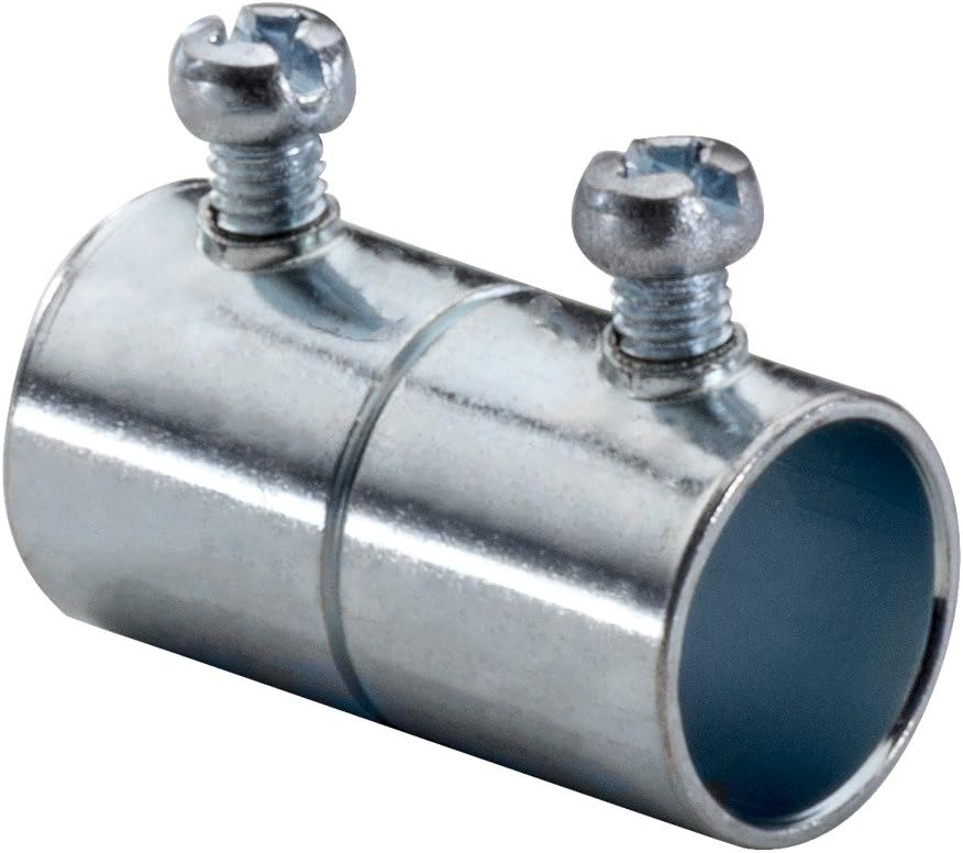 Topaz 641S Set Screw Conduit Coupling, 1/2 in, for Use with EMT Conduit ...