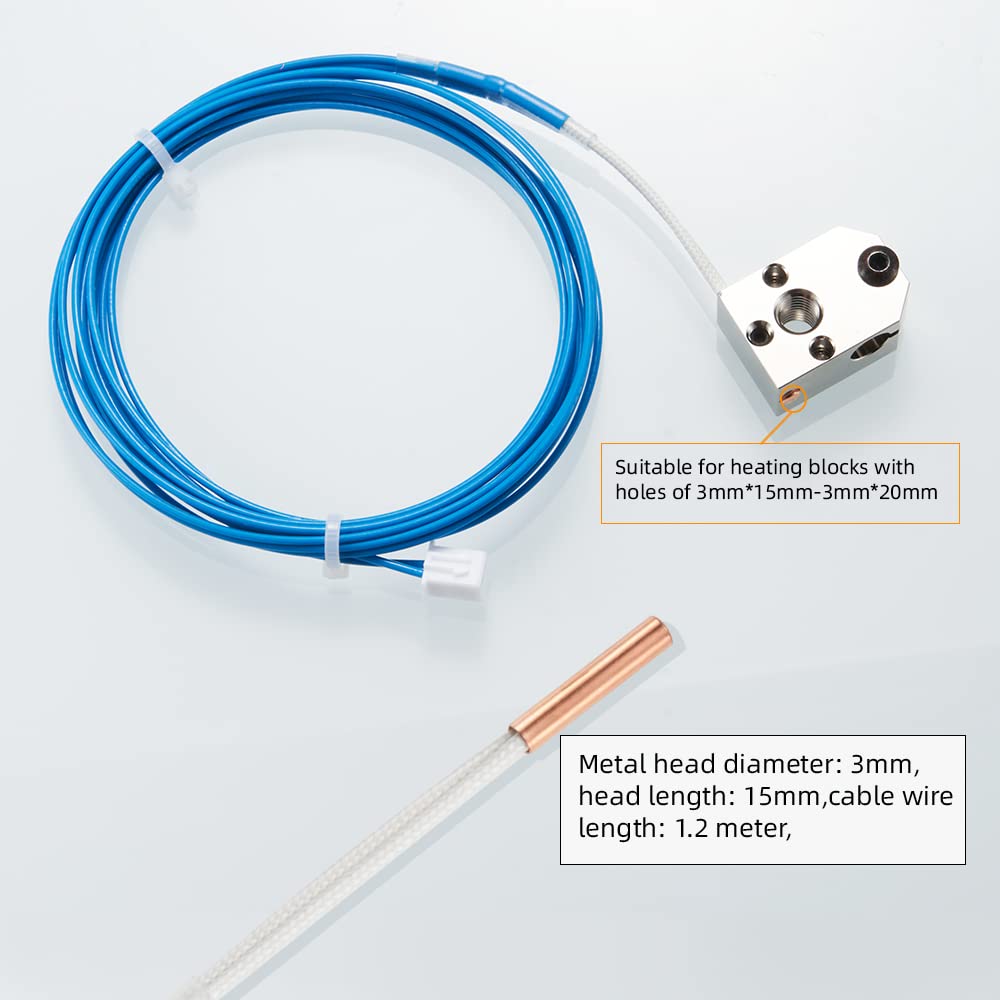 Snapklik.com : Ender-3-v2 Thermistor Upgrade Replacement: 5PCS 1.2m NTC ...