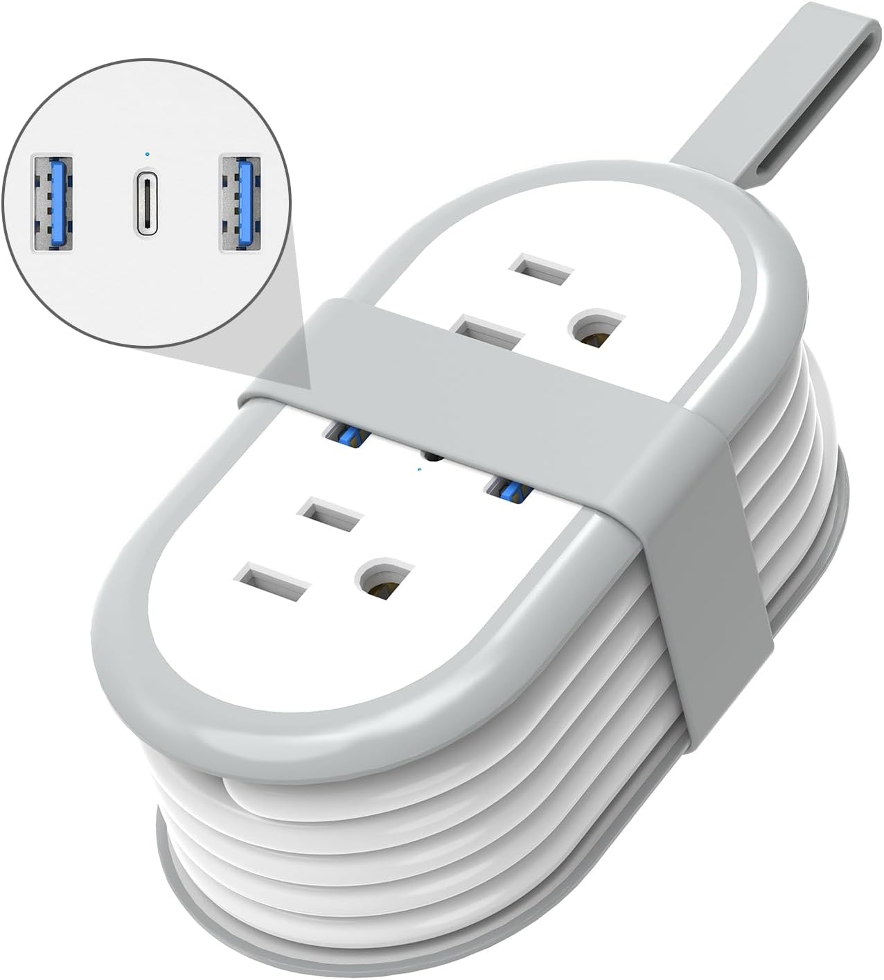 Amazon.com: 18W USB C Travel Power Strip, 4 Outlets 3 USB Ports (1 USB ...