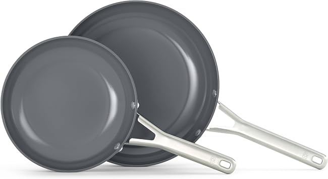 Amazon.com: Calphalon® Ceramic Nonstick 8" and 10" Frying Pan Set ...