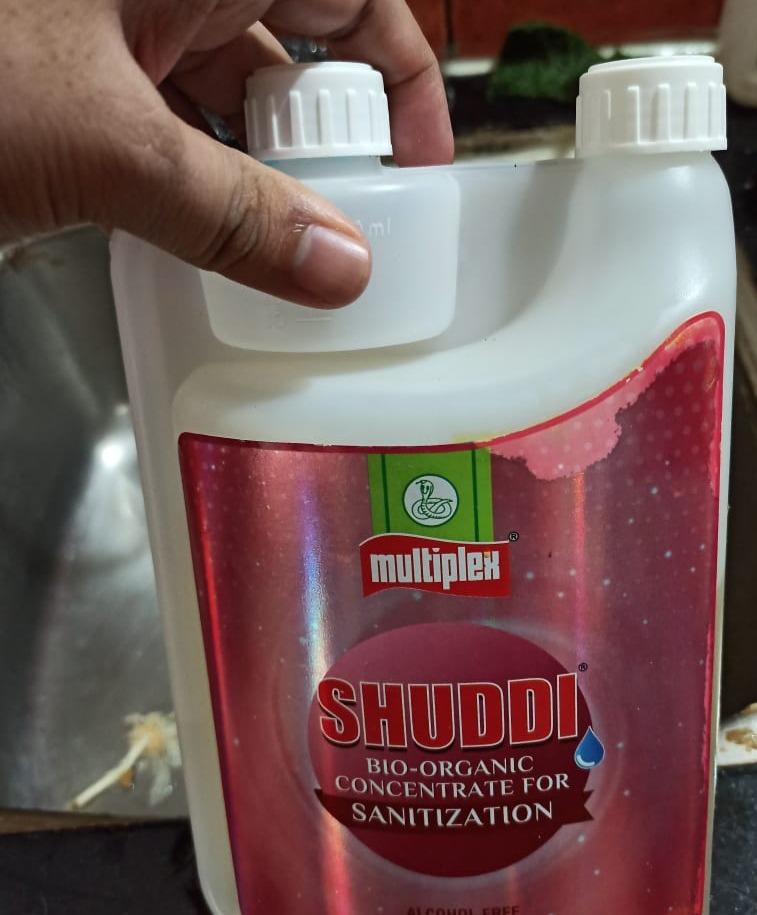 Multiplex SHUDDI Bio-organic Disinfectant and Sanitization Liquid, Home and Commercial, Indoor ...