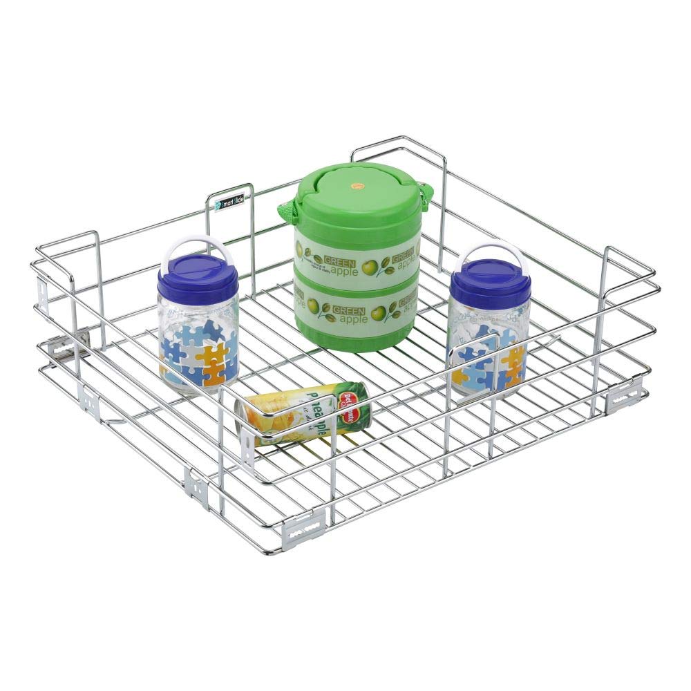 SmartSlide Stainless Steel Basket for Modular Kitchen Trolley, Drawer ...