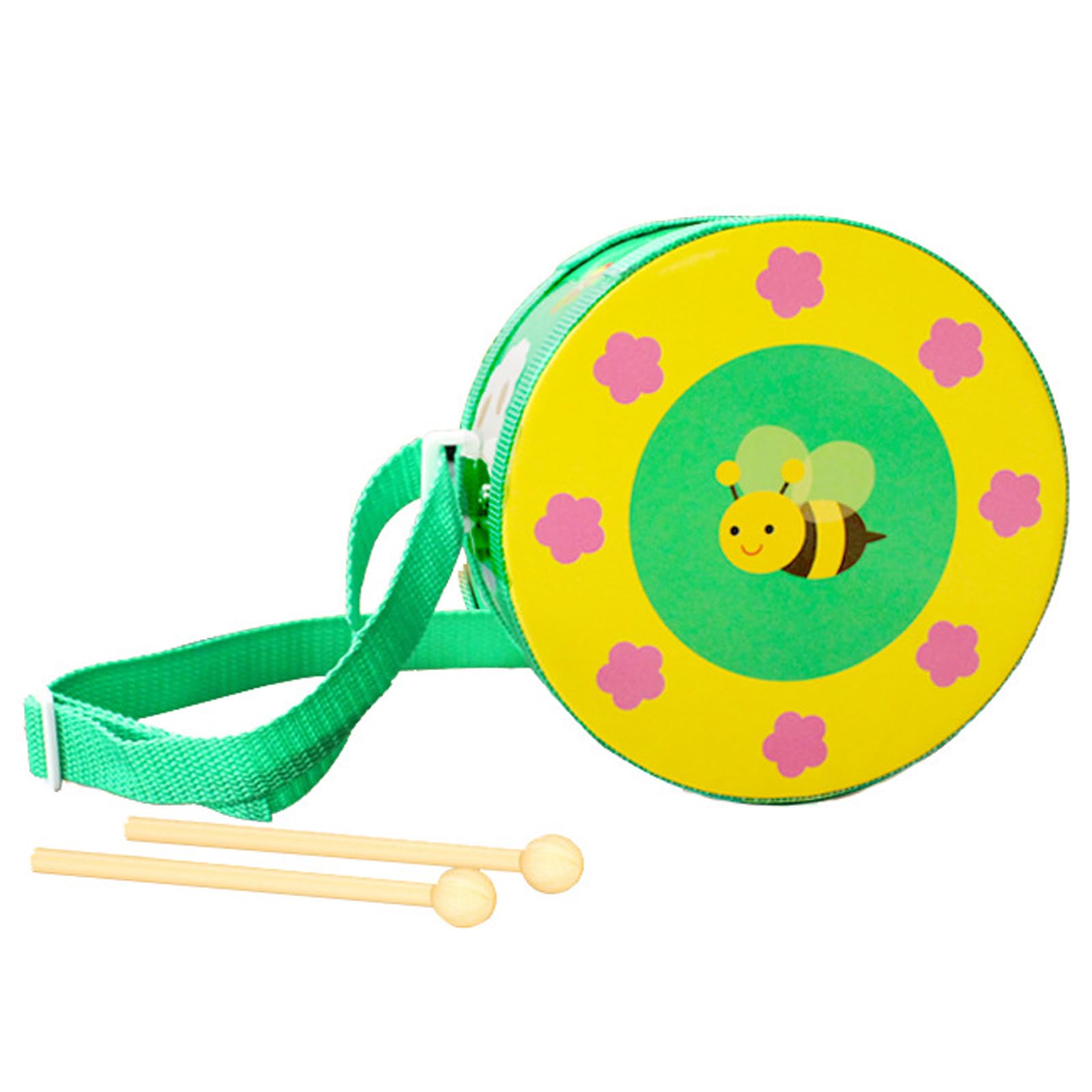Satiskid Toddler Wooden Drum Set, Double-Sided Hand Drum for Children ...