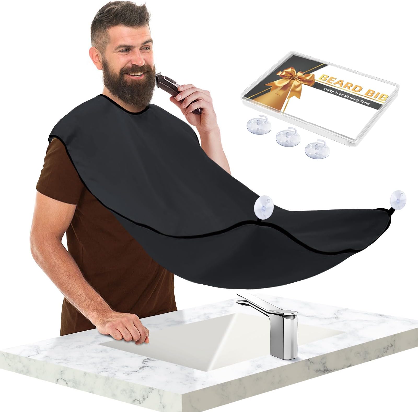 Amazon.com: Beard Bib Apron, Beard Hair Catcher for Men Shaving ...