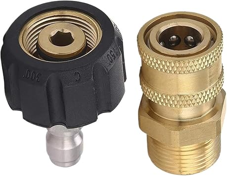 Amazon.com: Pressure Washer Adapter kit, M22 to 1/4 "Quick Connect, M22 ...