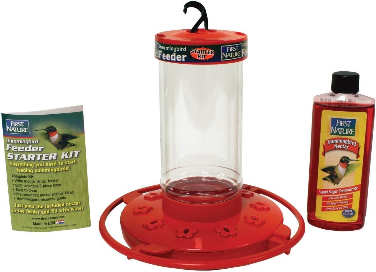 Amazon.com : First Nature Hummingbird Starter Kit 16oz : Patio, Lawn ...
