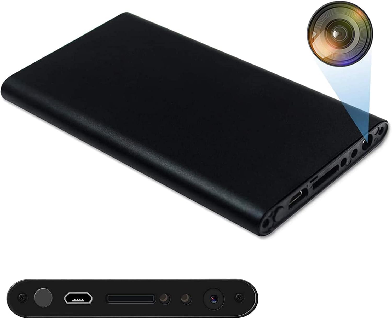 RUFFUZE Wifi Power Bank with Spy Cameras,10000Mah 4K HD Wearable Covert ...