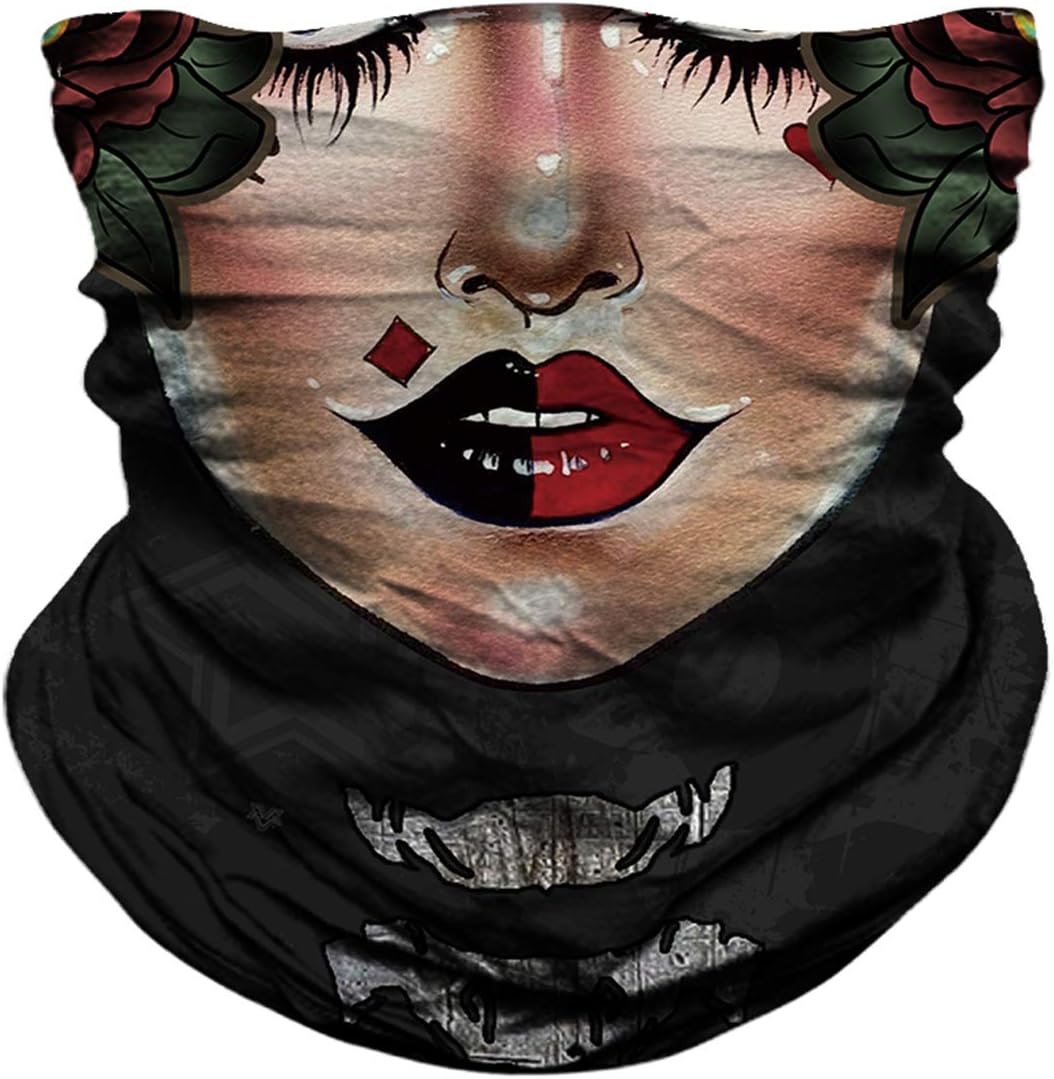 Amazon.com: Skull Face Mask Protection Seamless 3D Tube Mask Bandana ...