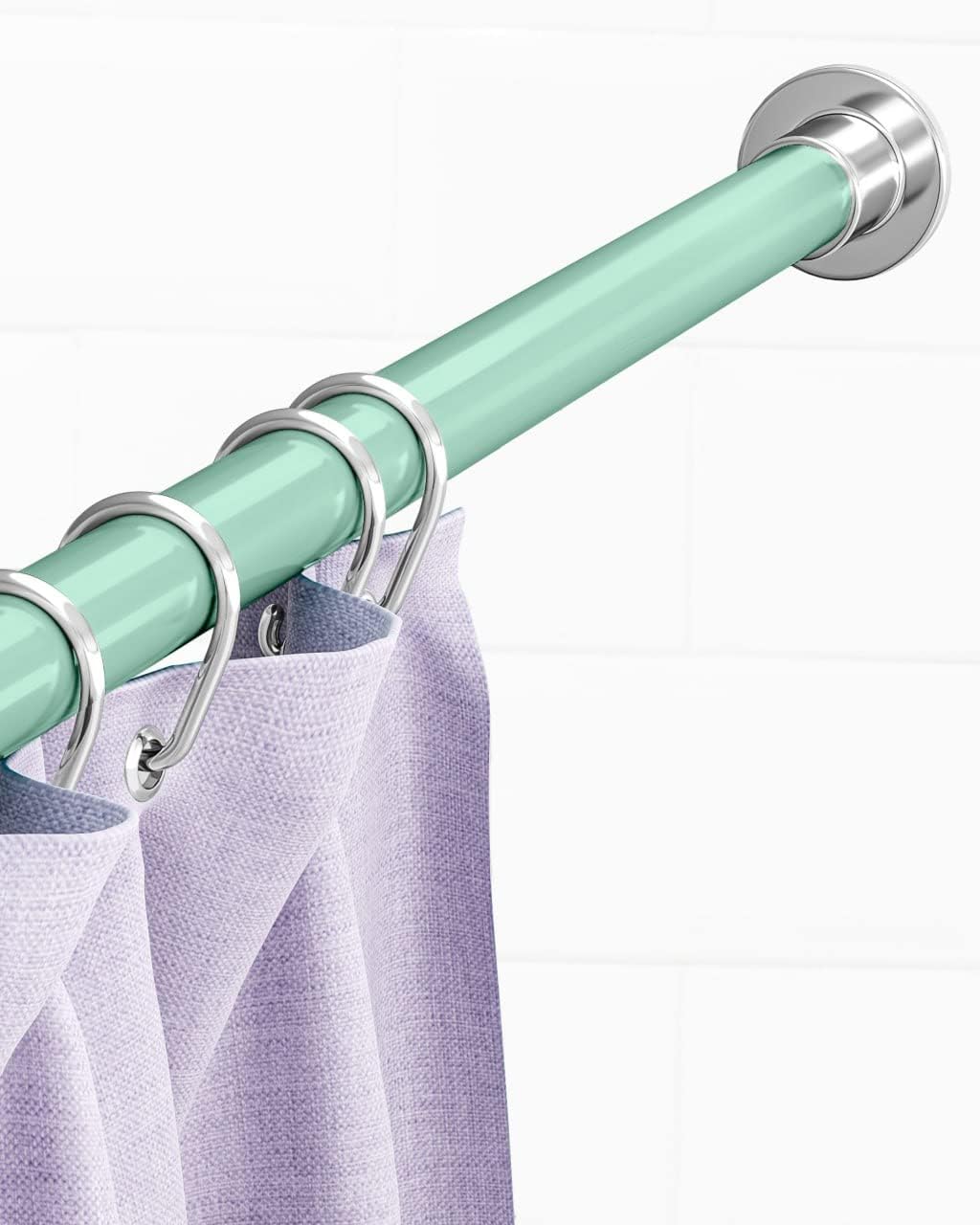 Amazon.com: Skywin Shower Rod Cover - 2 Pack Turquoise 59 Inches ...