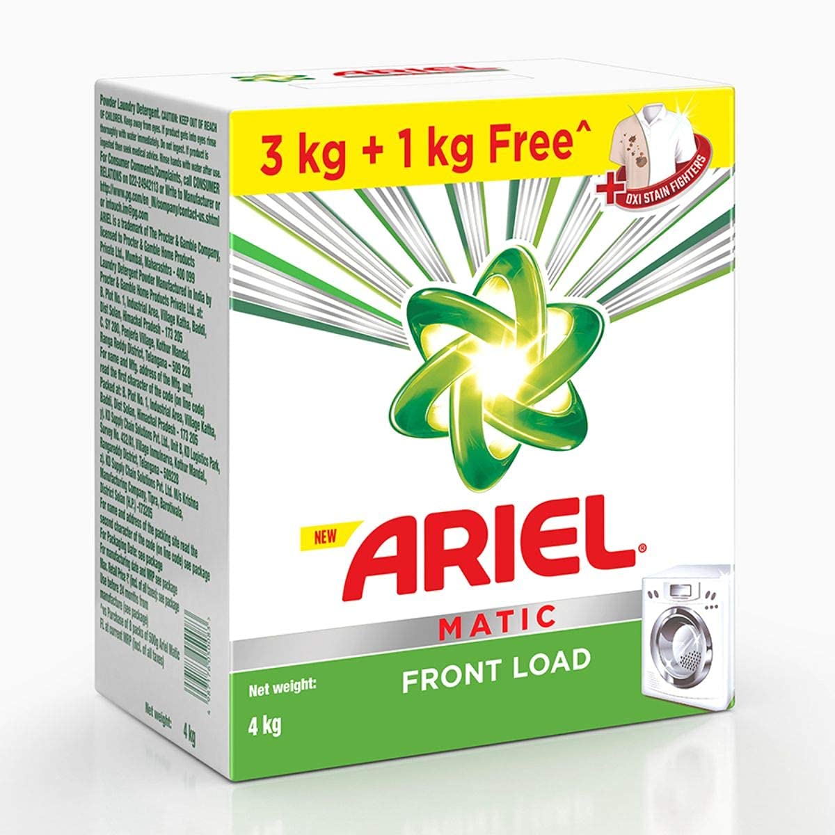 Ariel Matic Front Load Detergent Washing Powder 3 Kg + 1 Kg - Jhattse
