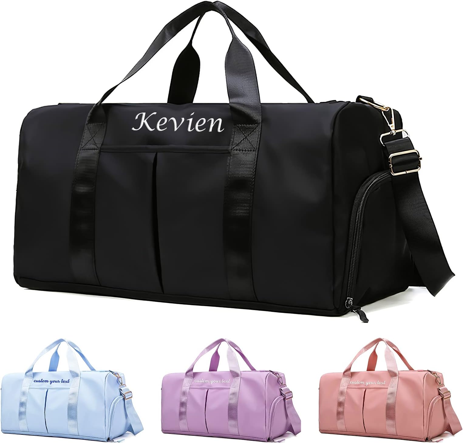 Amazon.com | Personalized Duffel Bag Embroidered Name Text Custom Sport ...