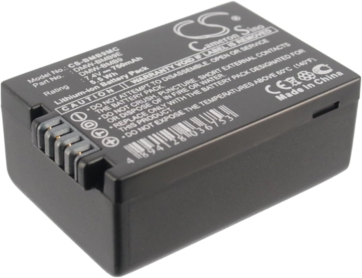 Amazon.com: VI VINTRONS 750mAh Battery for Panasonic Lumix DMC-FZ40 ...