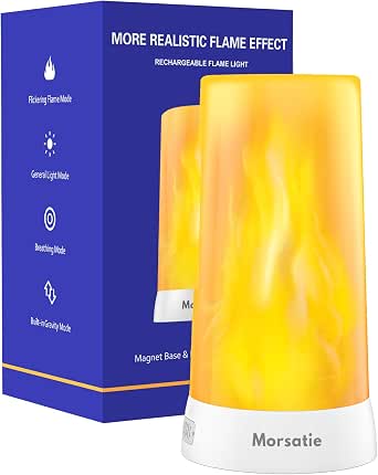 Amazon.com: 【Upgraded】 LED Flame Light, Rechargeable Flickering ...