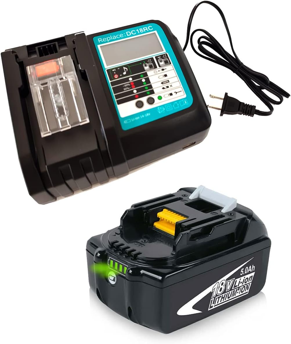 Amazon.com: BL1850B 18V 5.0Ah with 3Ah DC18RC, Replace for Makita 18V ...