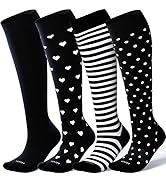 Amazon.com: LEVSOX Plus Size Compression Socks for Women&Men Wide Calf ...
