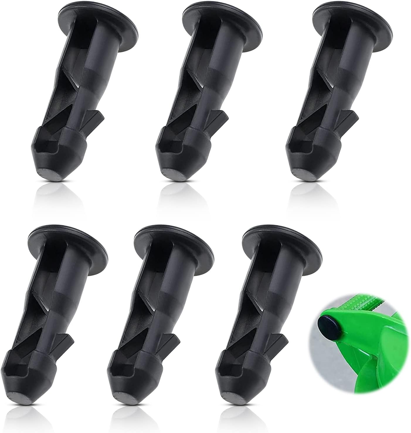 UK Wheelie Bin Lid Hinge Pin Plastic Plug (50mm x 15mm) Set of 2, Black ...
