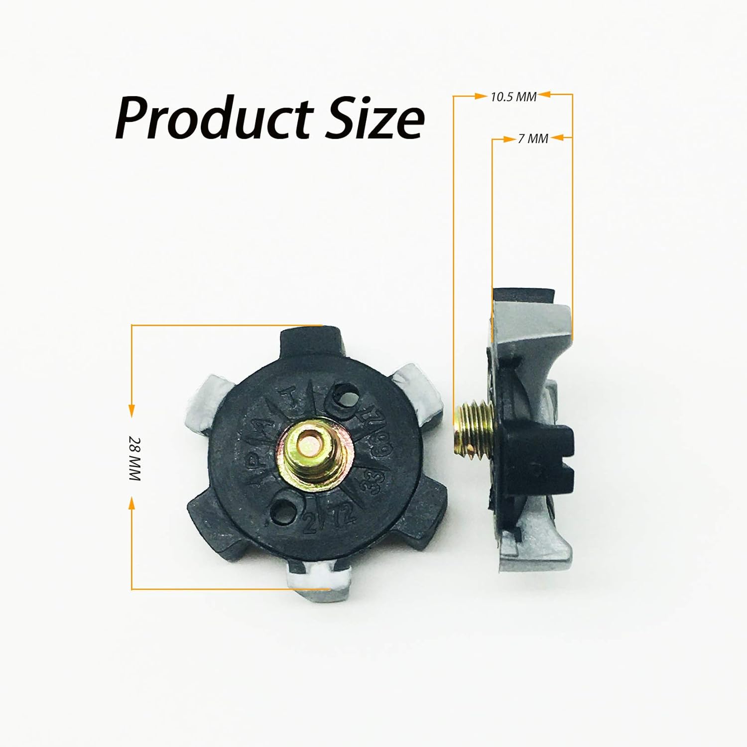 LONGKUN 28 Count 1/4 Inch Metal Thread Golf Spikes Replacements Screw ...