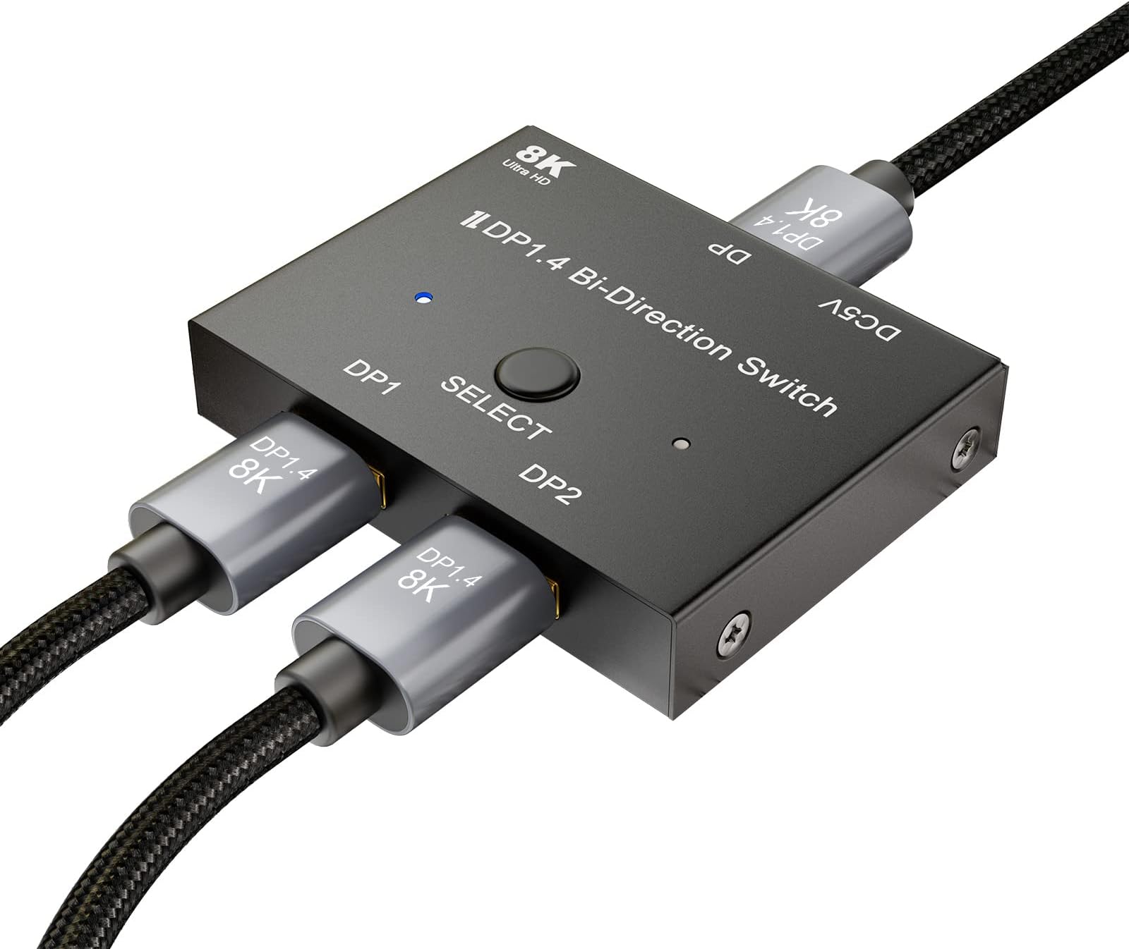 Amazon.com: DisplayPort Switch 8K Bidirectional Splitter 2 in 1 Out/1 ...