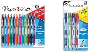 Amazon.com : Paper Mate Profile Retractable Ballpoint Pens Bold 1.4mm ...