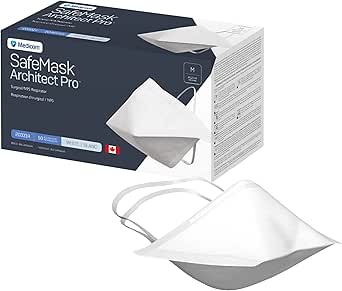 Amazon.com: Medicom Architect Pro N95 Mask - Box of NIOSH 50 Surgical Respirator - Masks Made in ...