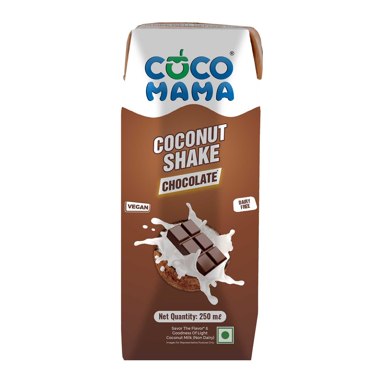 Coco Mama Coconut Shake Chocolate, 250ml| Pack of 1| Rich, Creamy Dairy ...