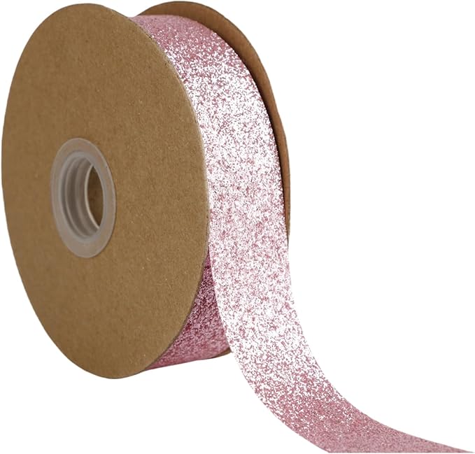 Amazon.com: Meseey Glitter Ribbon 7/8 Inch x 25 Yards Sparkle Ribbons ...