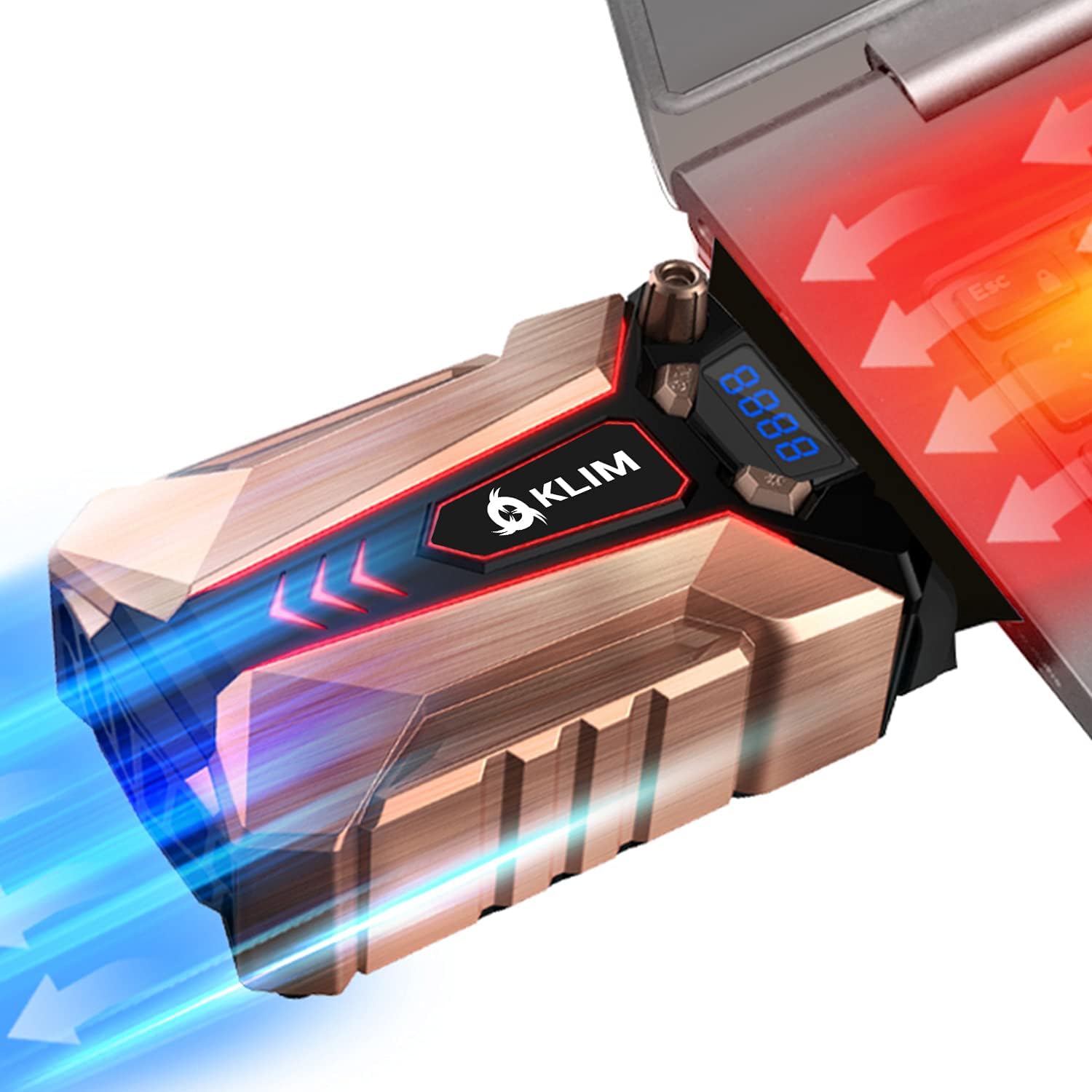 Klim Cool Metal Laptop Cooler With Vacuum Fan New Gaming | Desertcart ...