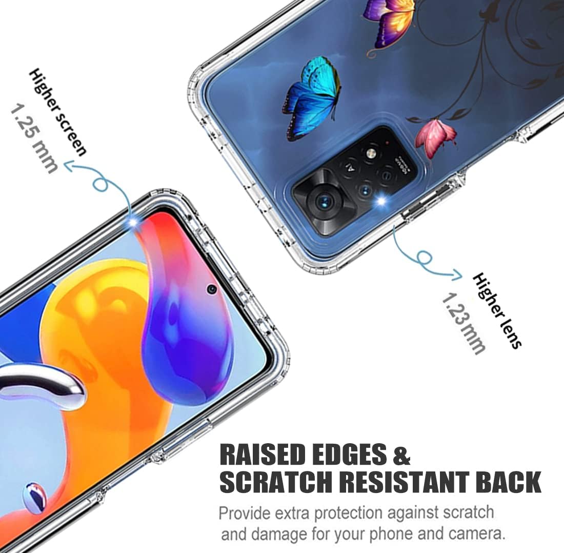 Case for Redmi Note 11 Pro 4G/Note 11E Pro Case with Tempered-Glass ...