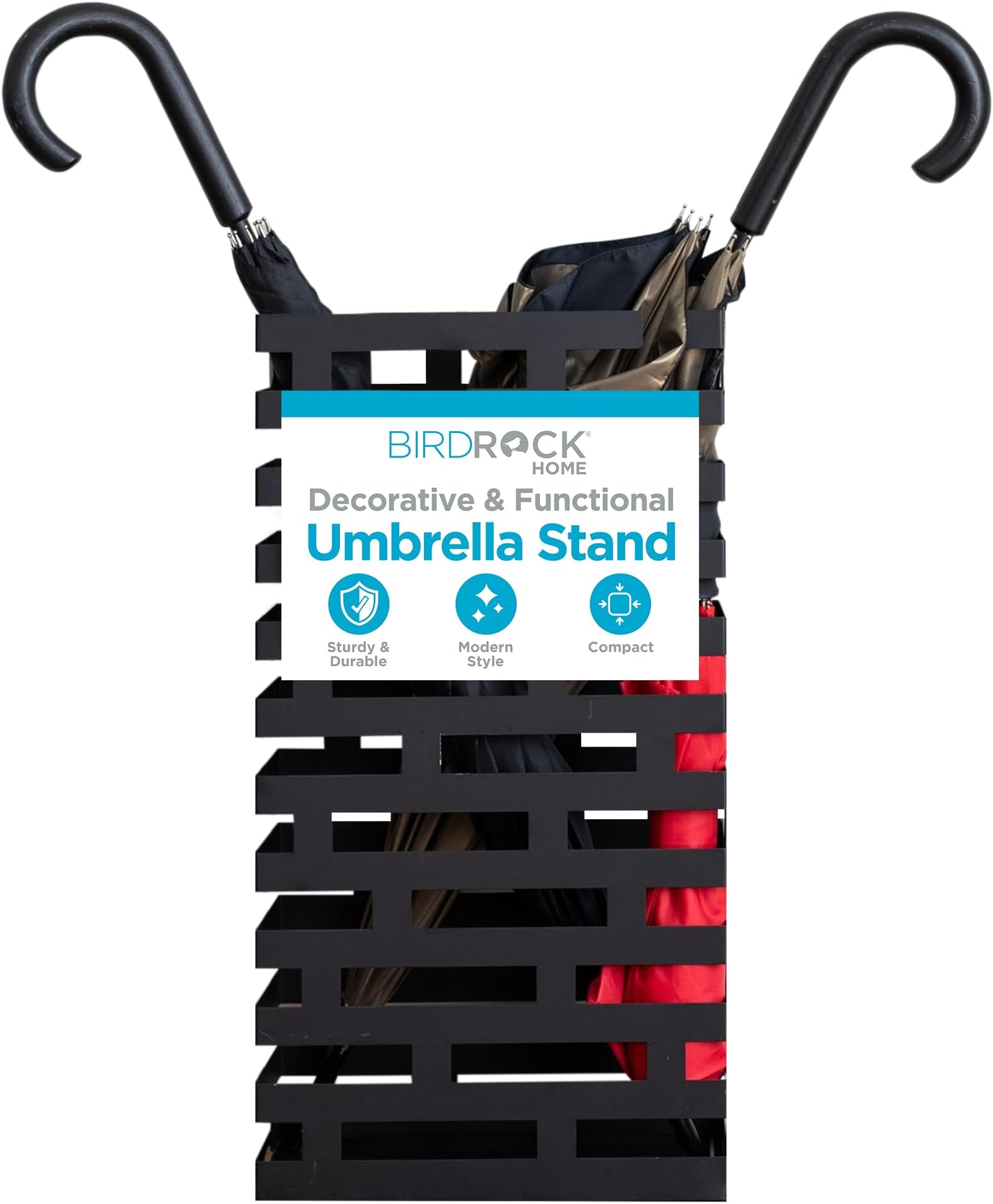 Amazon.com: DiliVing Black Umbrella Rack Stand Metal,Cane Stand Rack ...