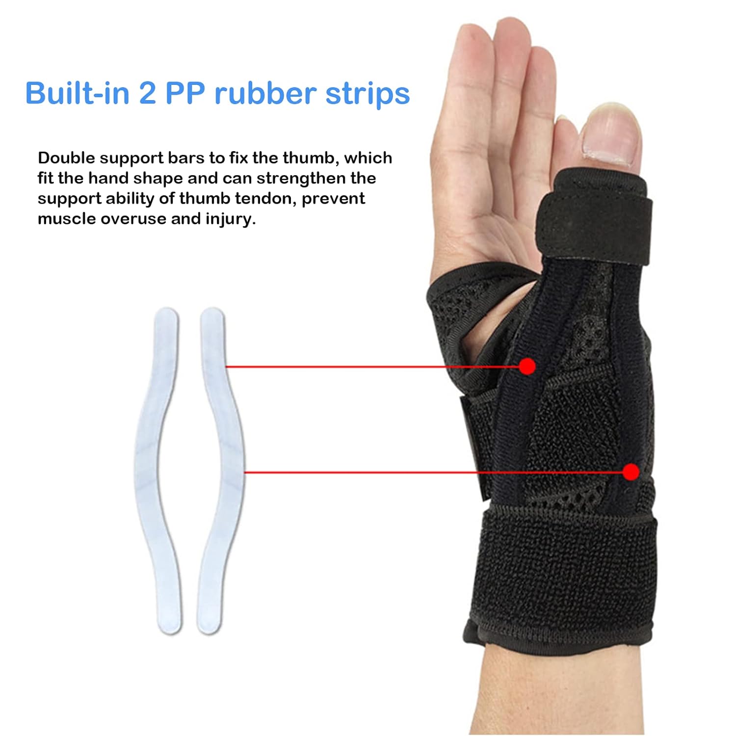 Wrist Thumb Support Splint Brace hand, Adjustable Thumb Wrist straps ...
