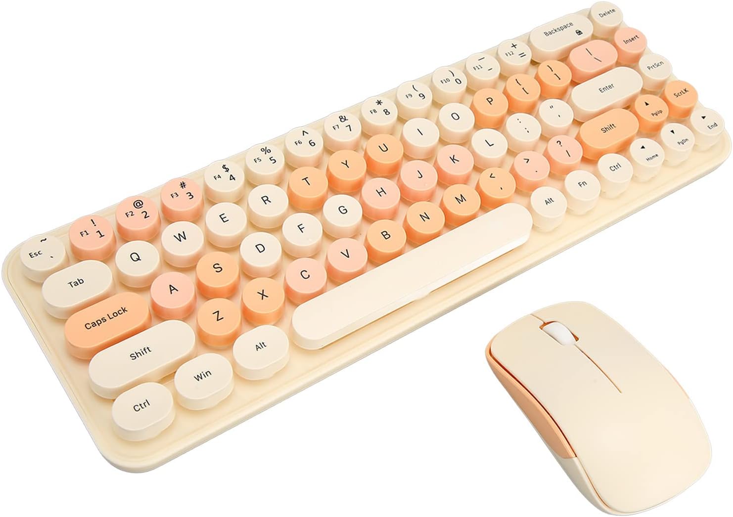 Sorandy Modern Wireless Keyboard Optical Mouse Combo, Colorful Cute ...