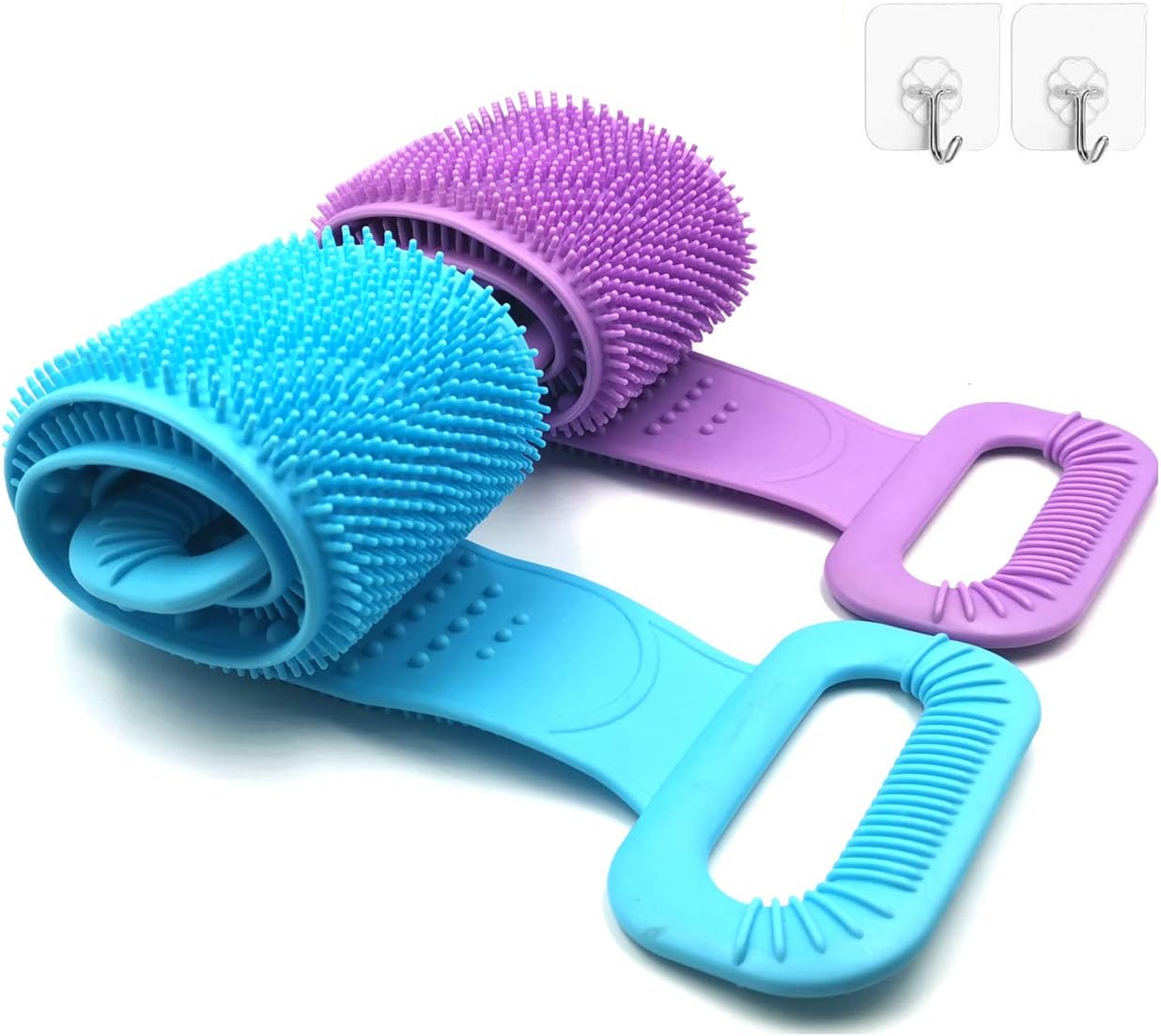 Amazon.com: 2 Pcs Silicone Back Scrubber for Shower, Silicone Body ...