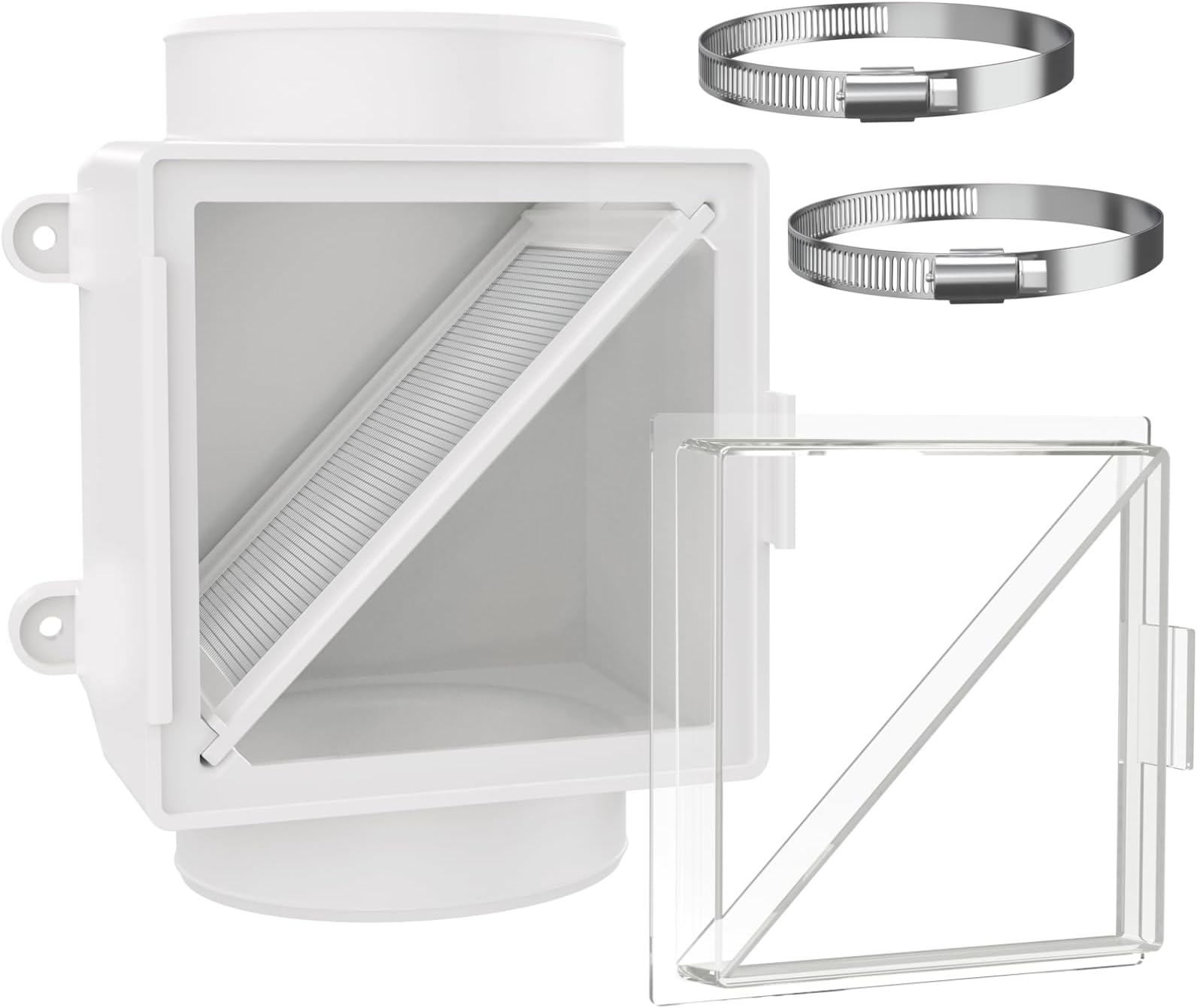 Amazon.com: Dryer Duct Lint Trap, Extra Heat Dryer Saver,Accommodates 4 ...