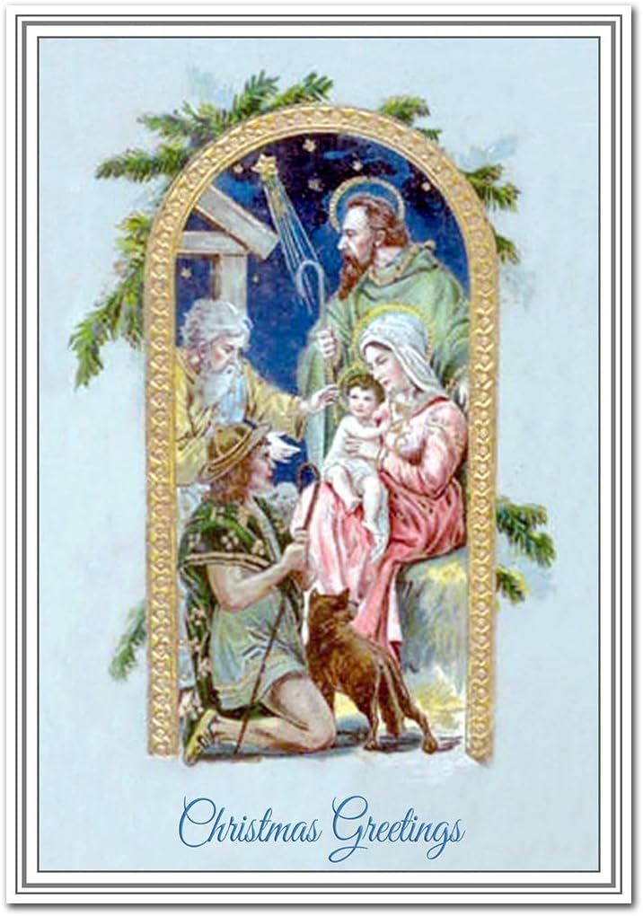 Religious Christmas Cards - Vintage Fine Art - Traditional Baby Jesus ...