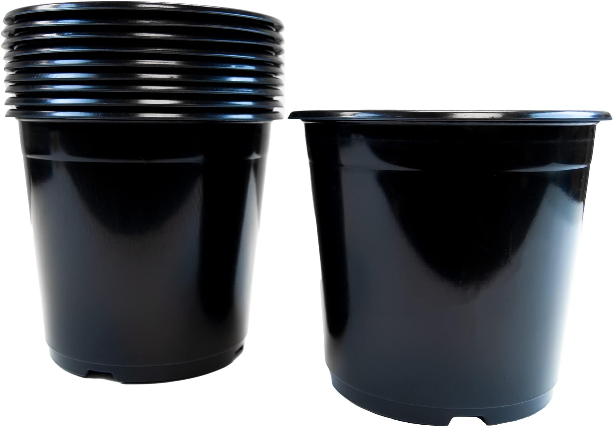 Amazon.com: Viagrow 1 Gal. Plastic Nursery Pots (3.78 Liters) 10-Pack ...