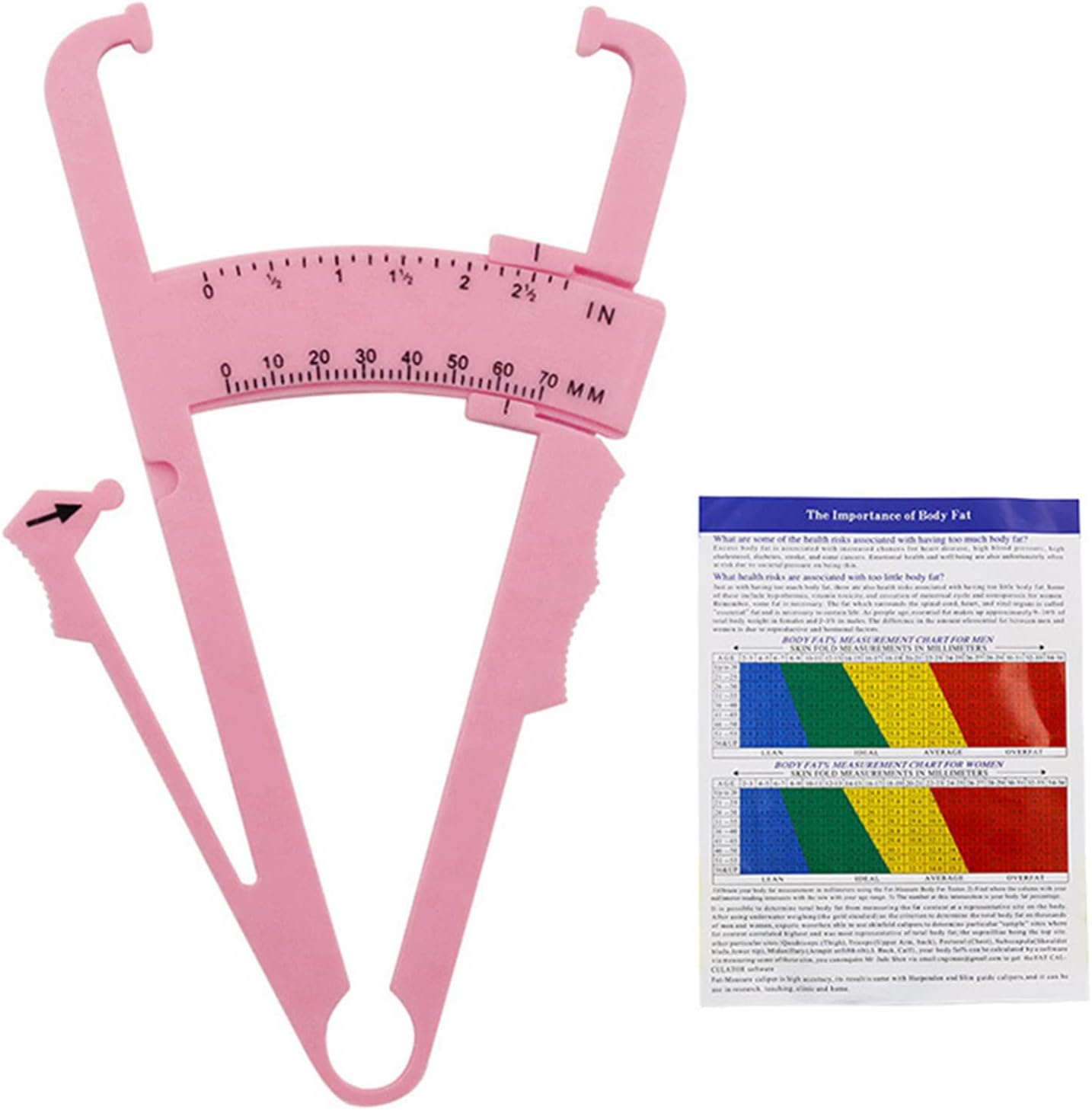 Amazon.co.jp: Body Fat Caliper, Skinfold Calipers, Body Fat Measure ...