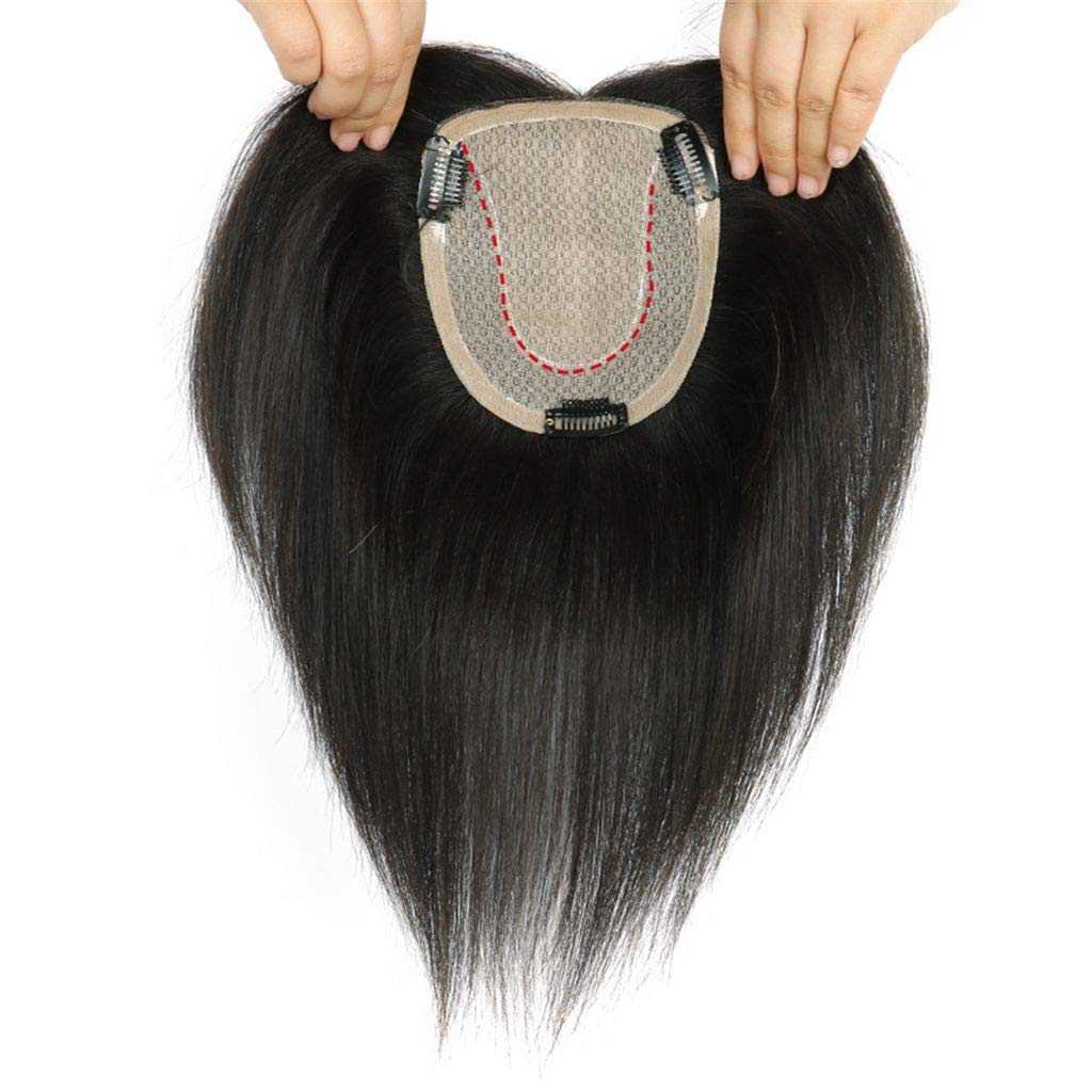 Amazon.com : LXUE Invisible Silk Base Human Hair Topper Hairpiece 12 x ...
