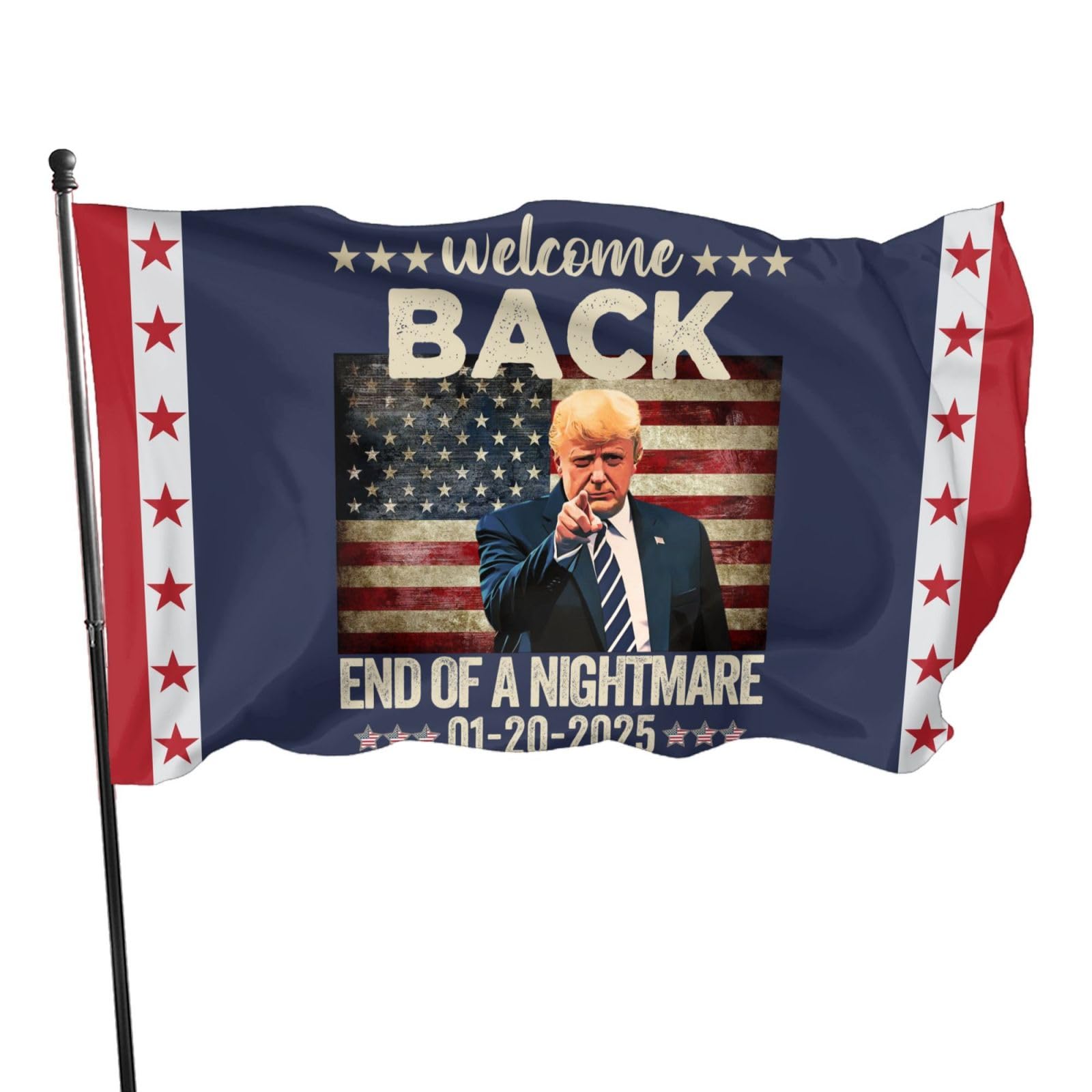Amazon.com: Welcome Back Mr President Flag 3x5 He Won 2025 End Of A ...