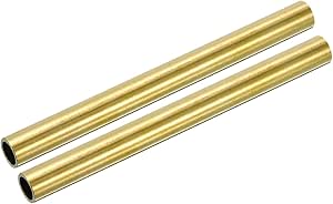 sourcing map Brass Tube, 9mm OD 1mm Wall Thickness 100mm Length Round ...