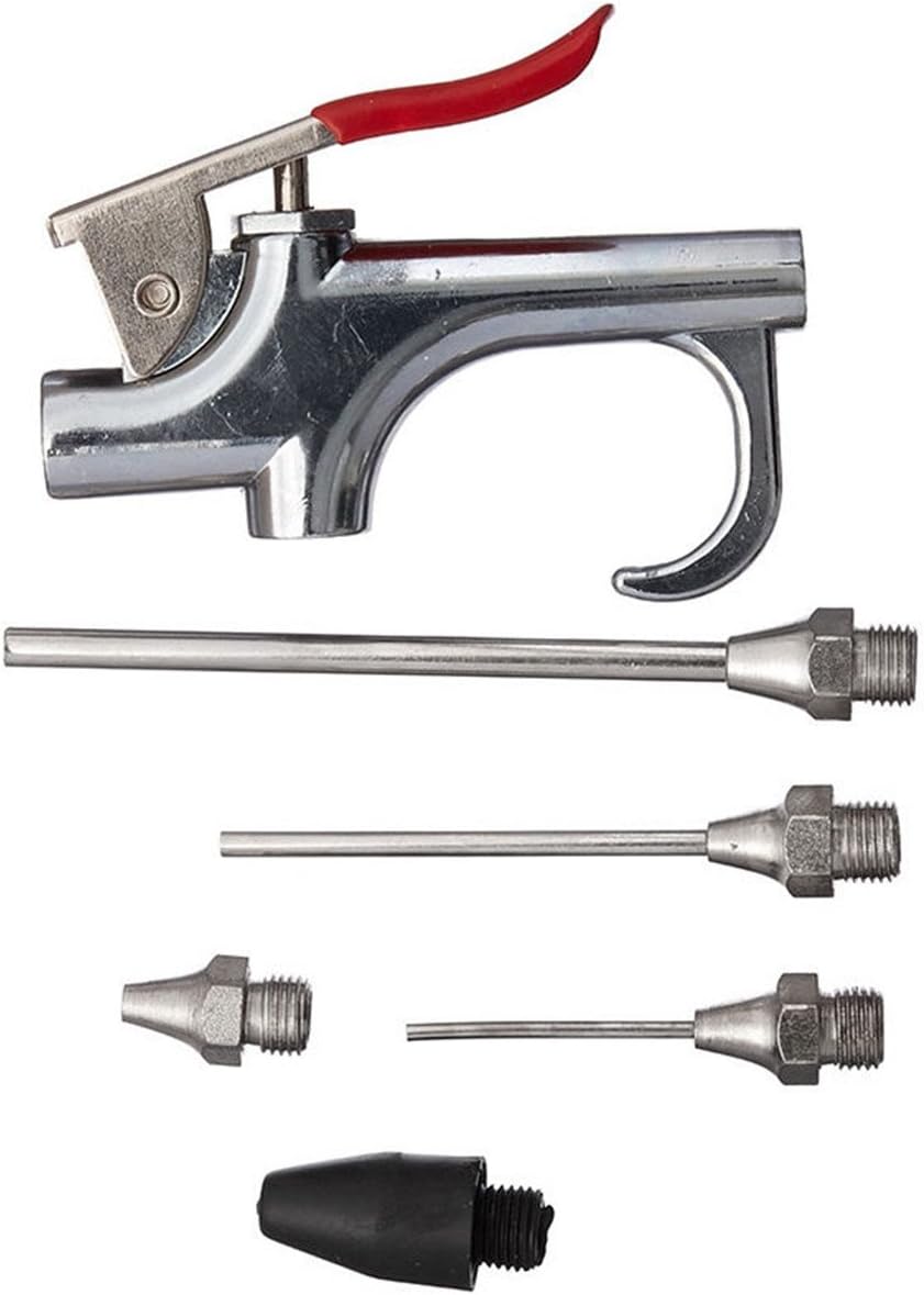 5pcs Set Air Compressor Blow Gun Tool Kit Inflation Needle Spray Blower ...
