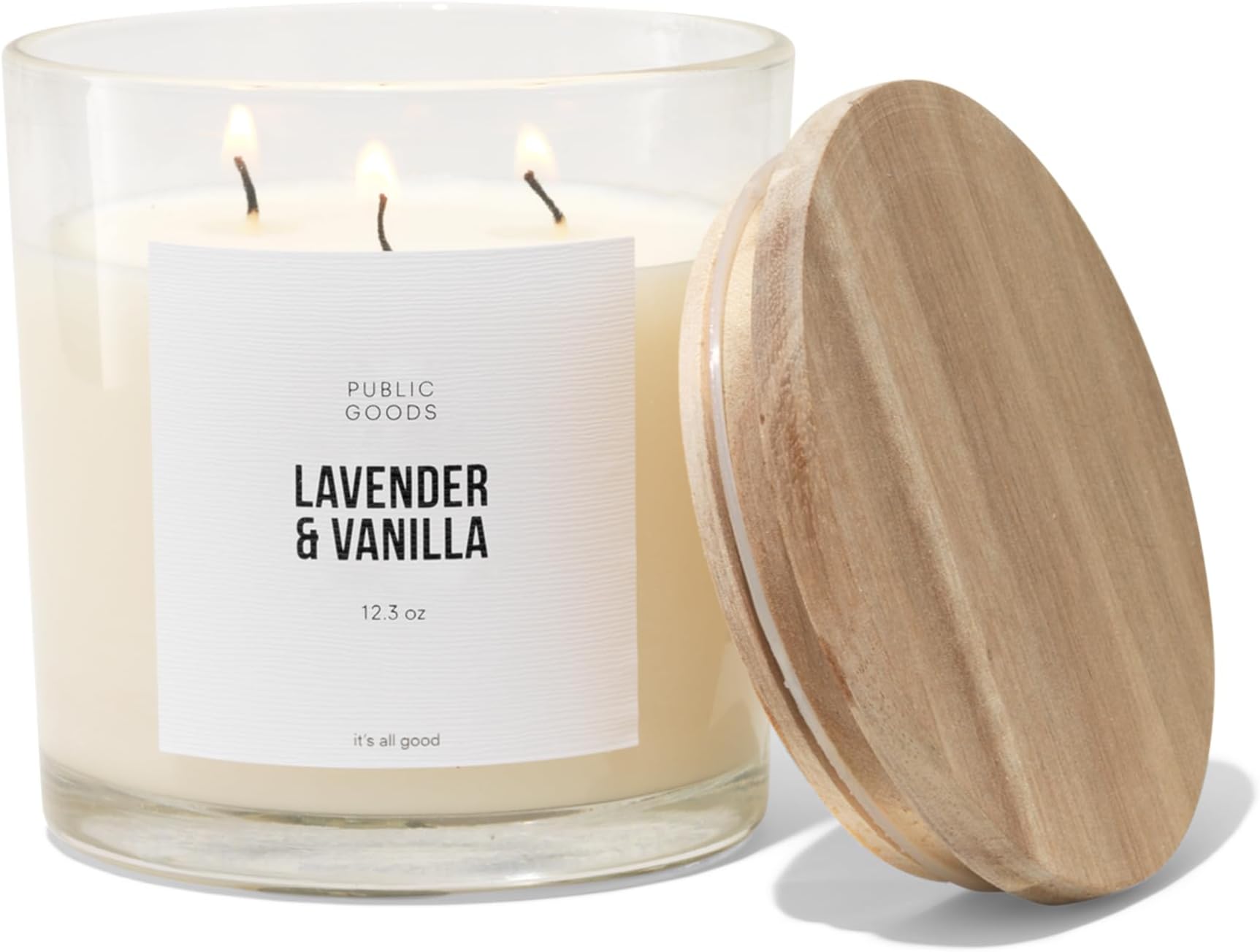 Amazon.com: Public Goods Scented Soy Candle for Women & Men | Large 3 ...