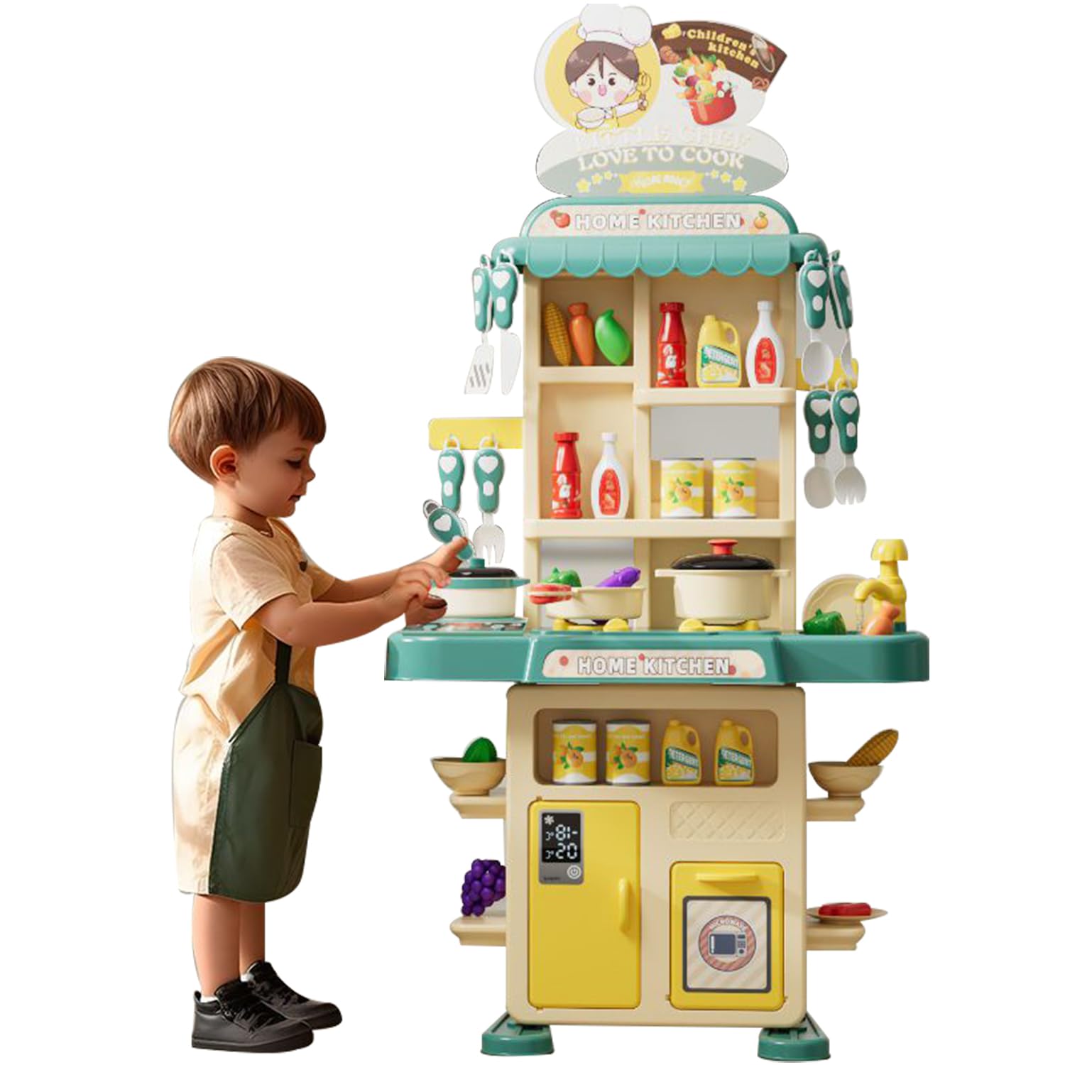 Buy Moonmen Best Chefs Kitchen Set for Kids – Includes 108 Pcs Toy ...