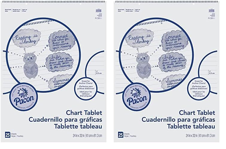 Amazon.com: Pacon® Chart Tablet, 24" x 32", 1" Ruled, 25 Sheets (Pack ...