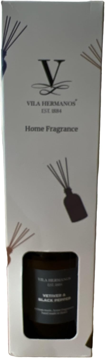Amazon.com: Vila Hermanos Vertiver & Black Pepper Reed Diffuser 3.3 Fl ...