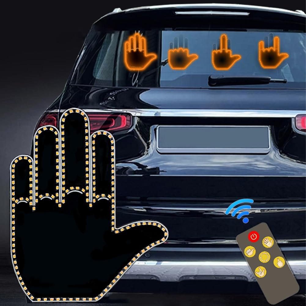 Fun Gesture Light - Funny LED Sign Light for Car Back Window with ...