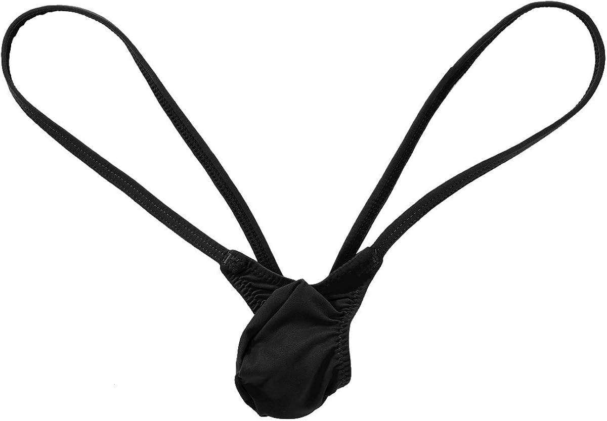 YOOJIA Men's Low Rise G-String Bugle Pouch Thongs Jockstraps Open Back ...