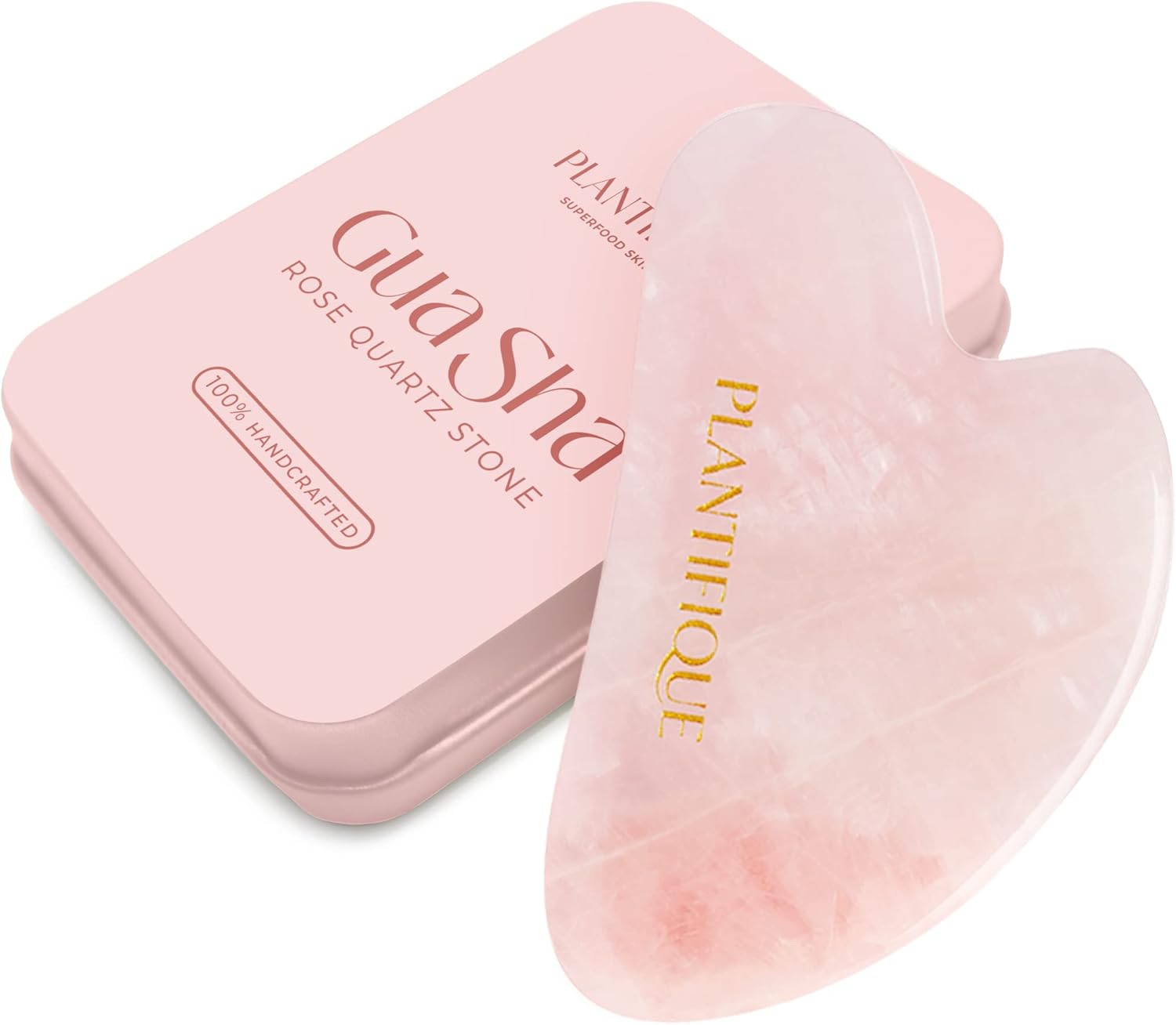 Rose Quartz Gua Sha Facial Tool - GuaSha Stone Massage Tool - Anti ...